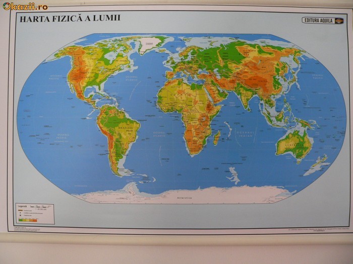 Harta fizica a lumii/Harta politica a lumii - Okazii (114330231)